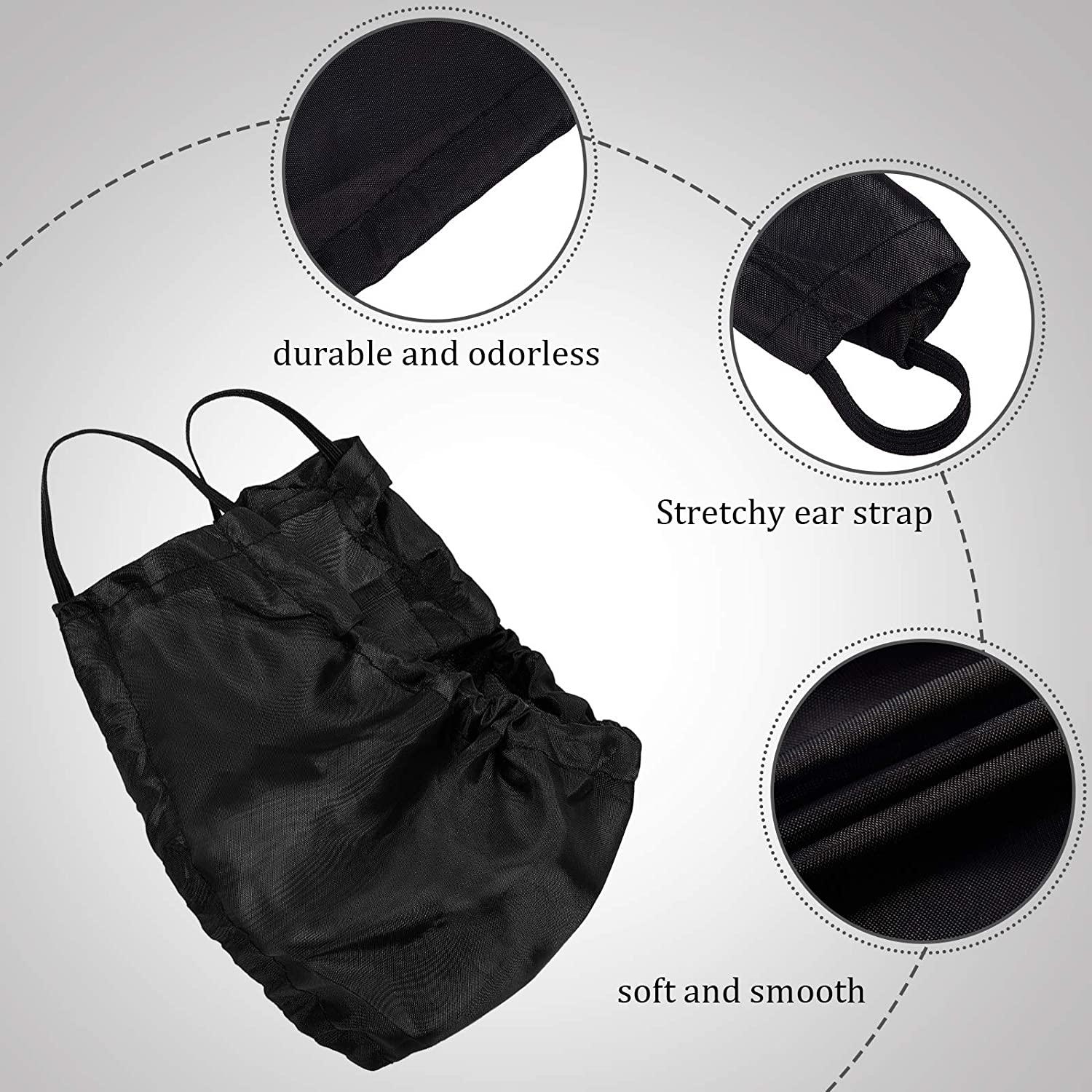 3-Piece Black Beard Bandana Set - Adjustable Facial Hair Apron Guard ...