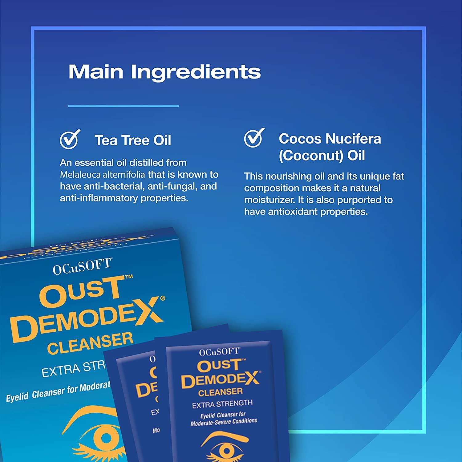 Oust Demodex Cleanser Pre-Moistened Pads 30ct - Fast & Effective ...