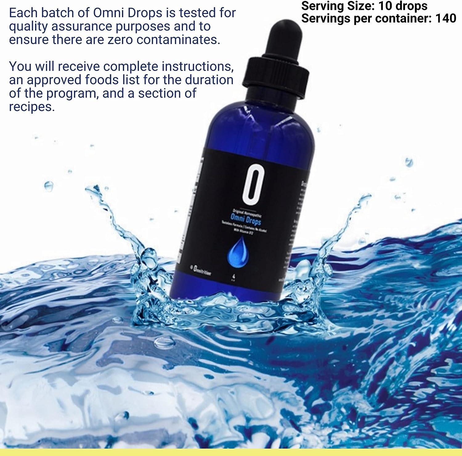 Omni Drops Diet Drops with Vitamin B12 - 4 oz | Includes Program Guide ...