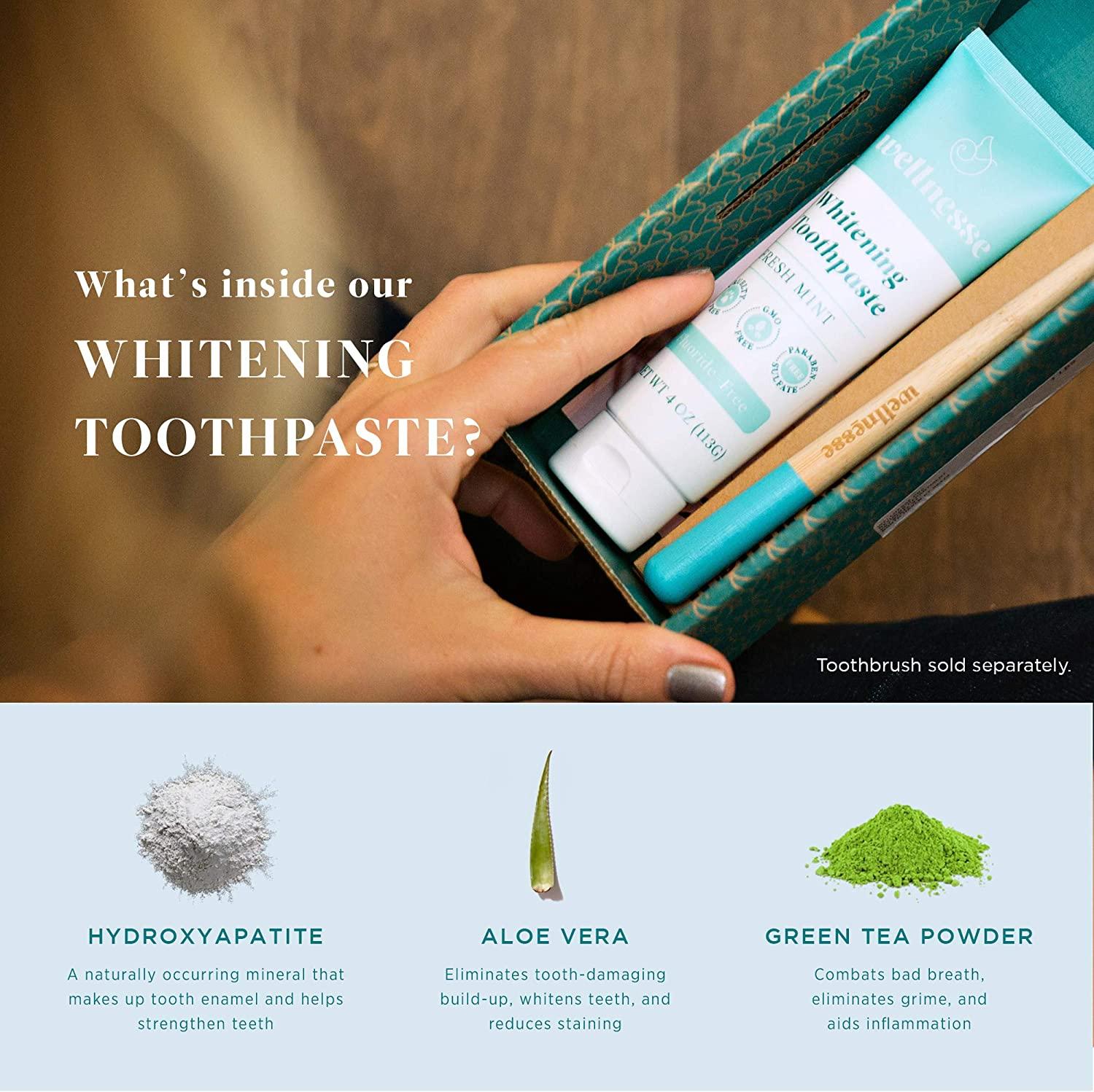 Organic Whitening Toothpaste - Fresh Mint 4 oz | Clean Teeth, Sooth ...