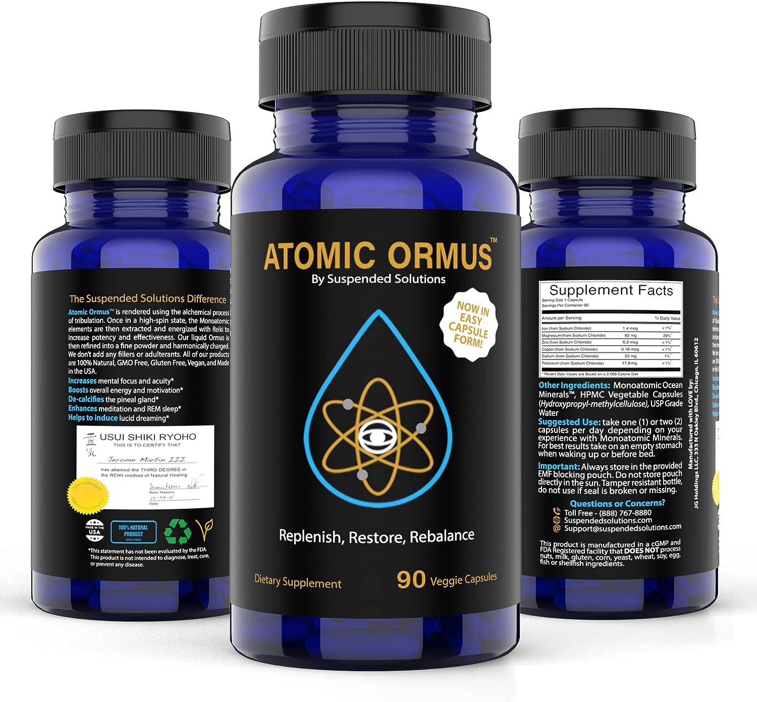 Suspended Solutions Atomic ORMUS Capsules - 100% Pure Monatomic Gold ...
