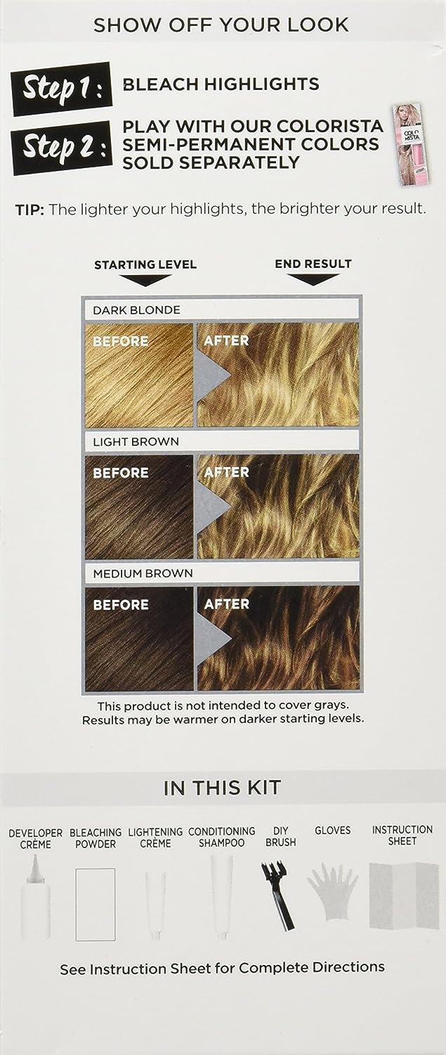L'Oreal Paris Colorista Bleach Highlights - 1 Count Pack for Stunning ...