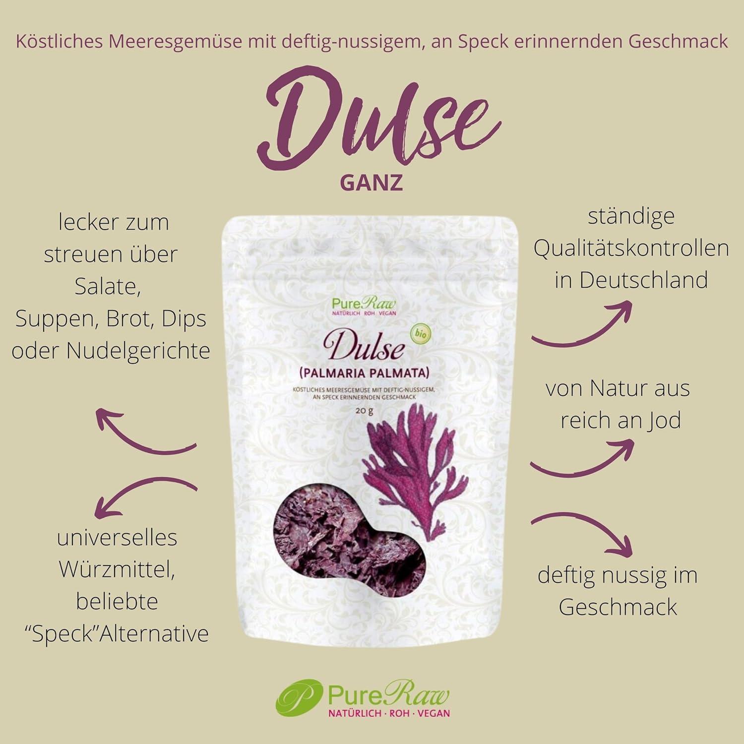 Buy Dulse Bio Atlantic Algae Leaves - Organic Raw Wild Seaweed (40g ...