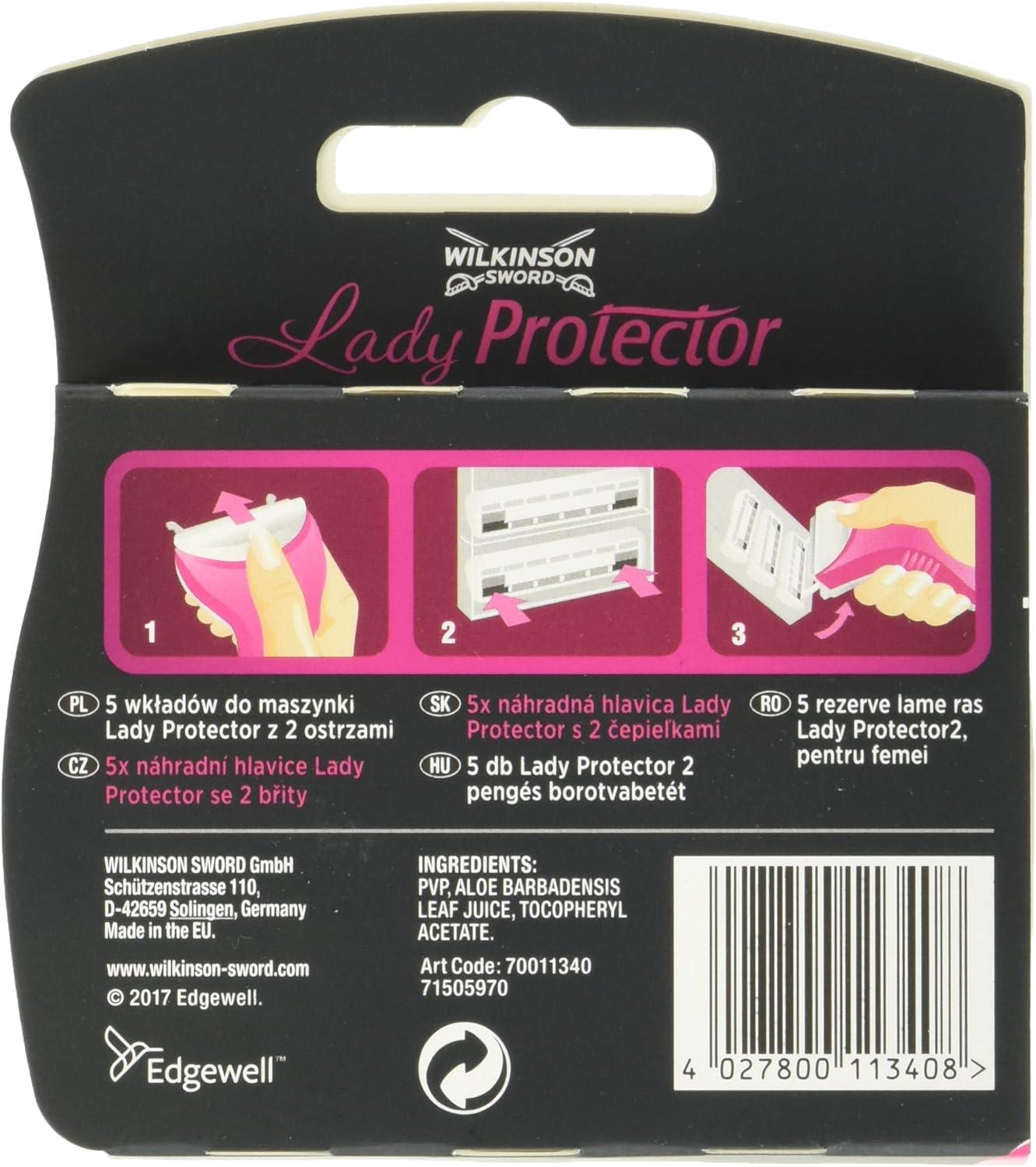 Wilkinson Sword Lady Protector Razor Blades for Women - 5 Pack | Buy ...