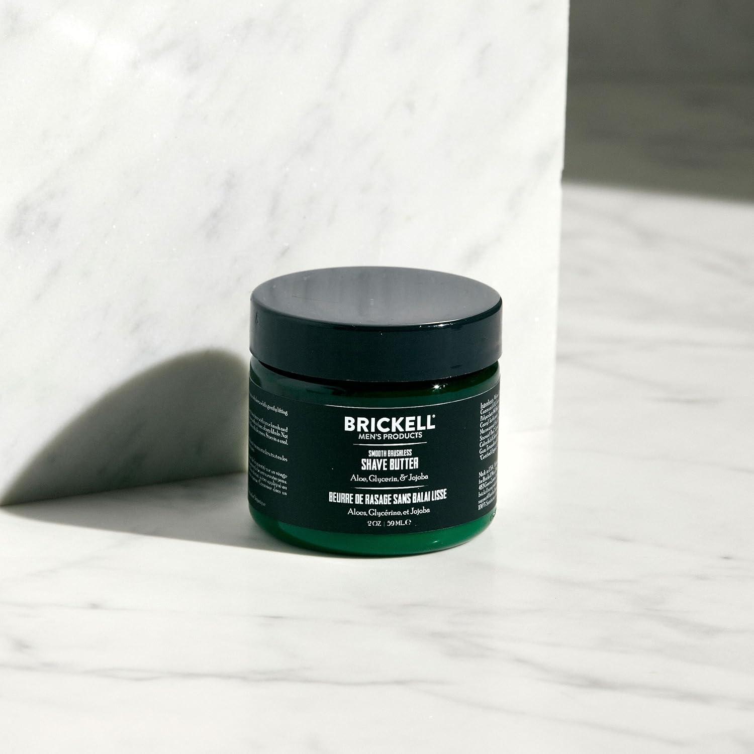 Brickell Men's Smooth Shave Butter - Natural & Organic - 59ml Unscented ...