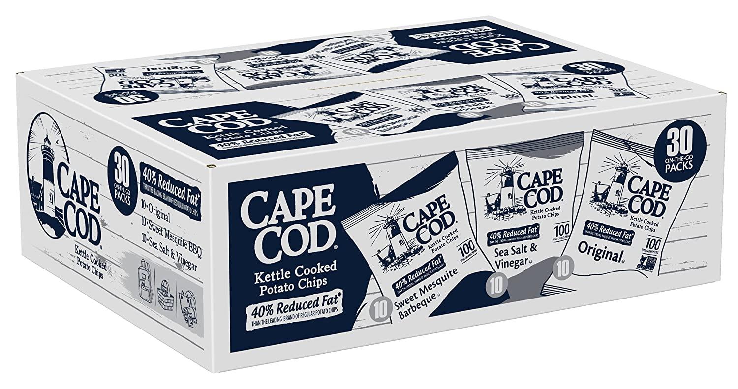 Cape Cod Potato Chips Reduced Fat Kettle Cooked Variety Pack - 30 Count ...