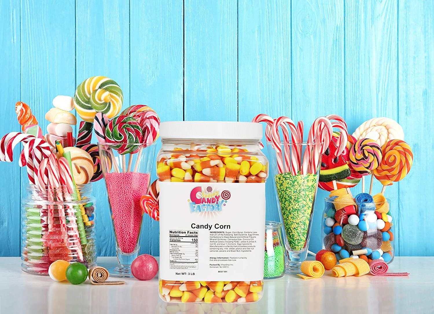 Sarah's Candy Factory Candy Corn 3 lb Jar - Delicious Halloween Treat ...