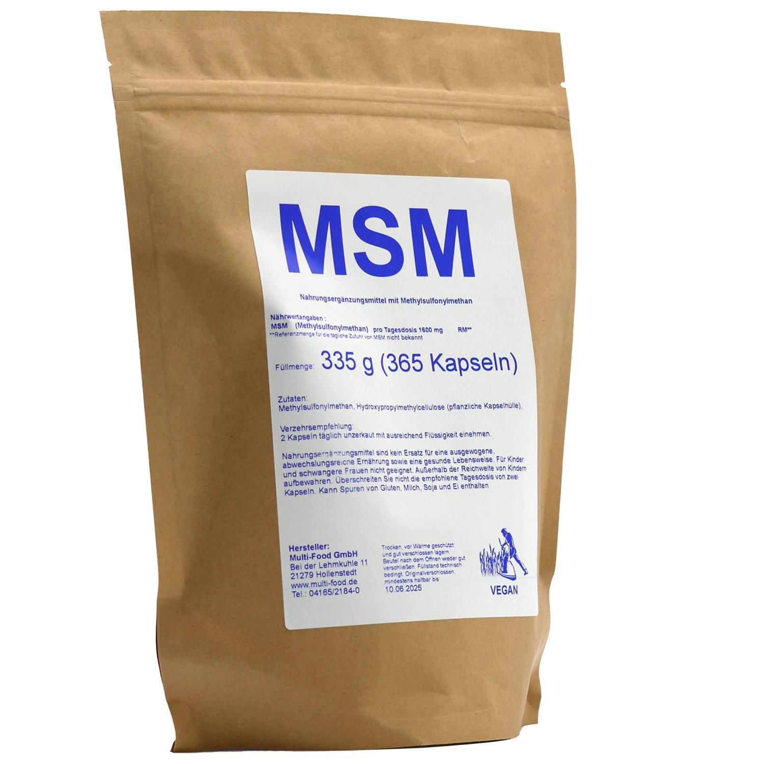 Buy MSM Capsules 365 Pieces - Highly Dosed for Joint Health ...