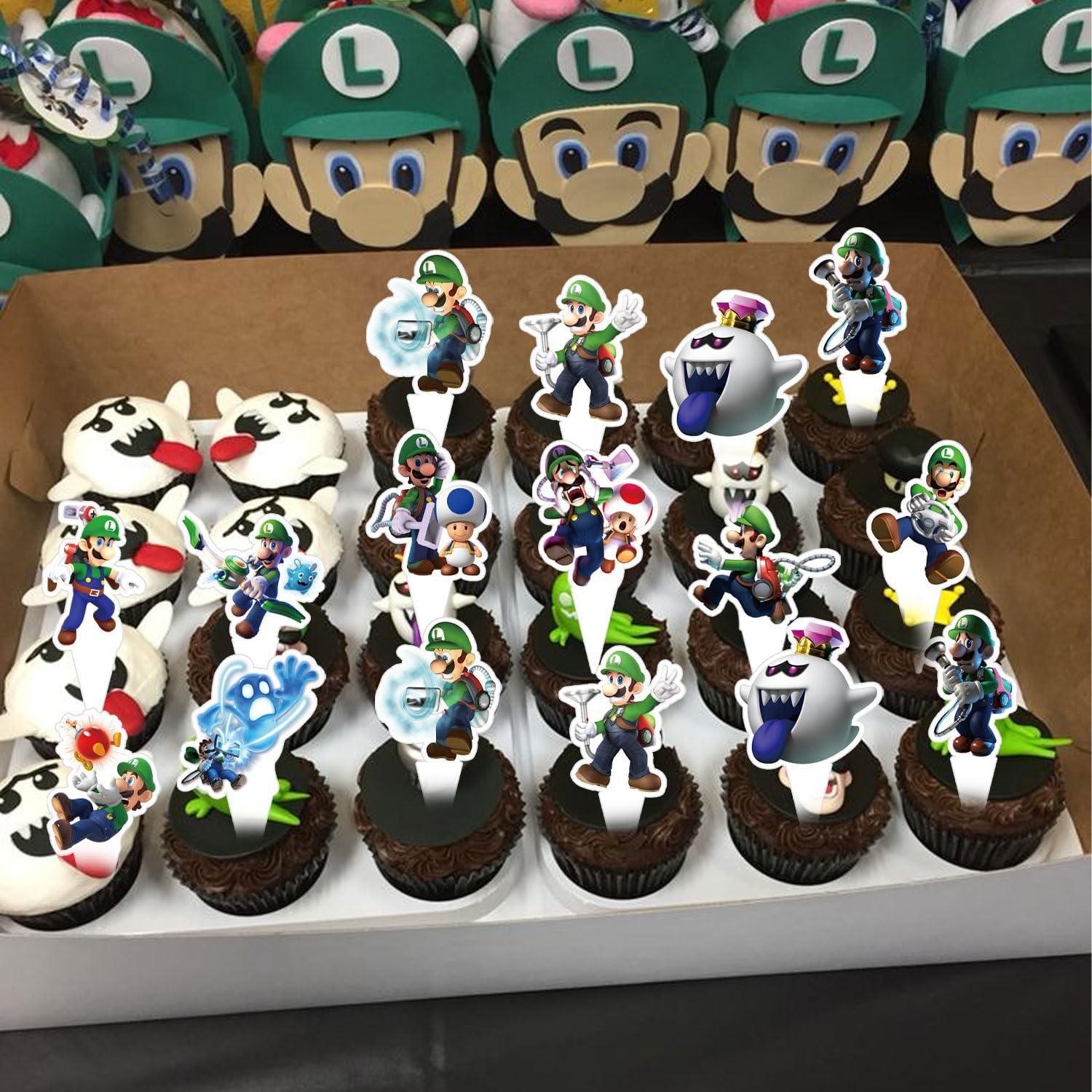 37 Pcs Luigi Mansion Cake Topper and Cupcake Toppers Set Luigi Mansion ...