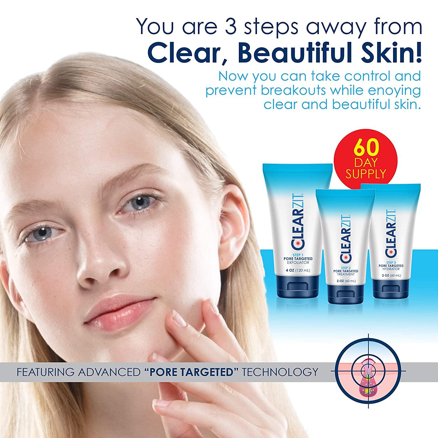 Clear Zit Acne Treatment Kit - 3 Step Pore Targeting System | Buy Now ...