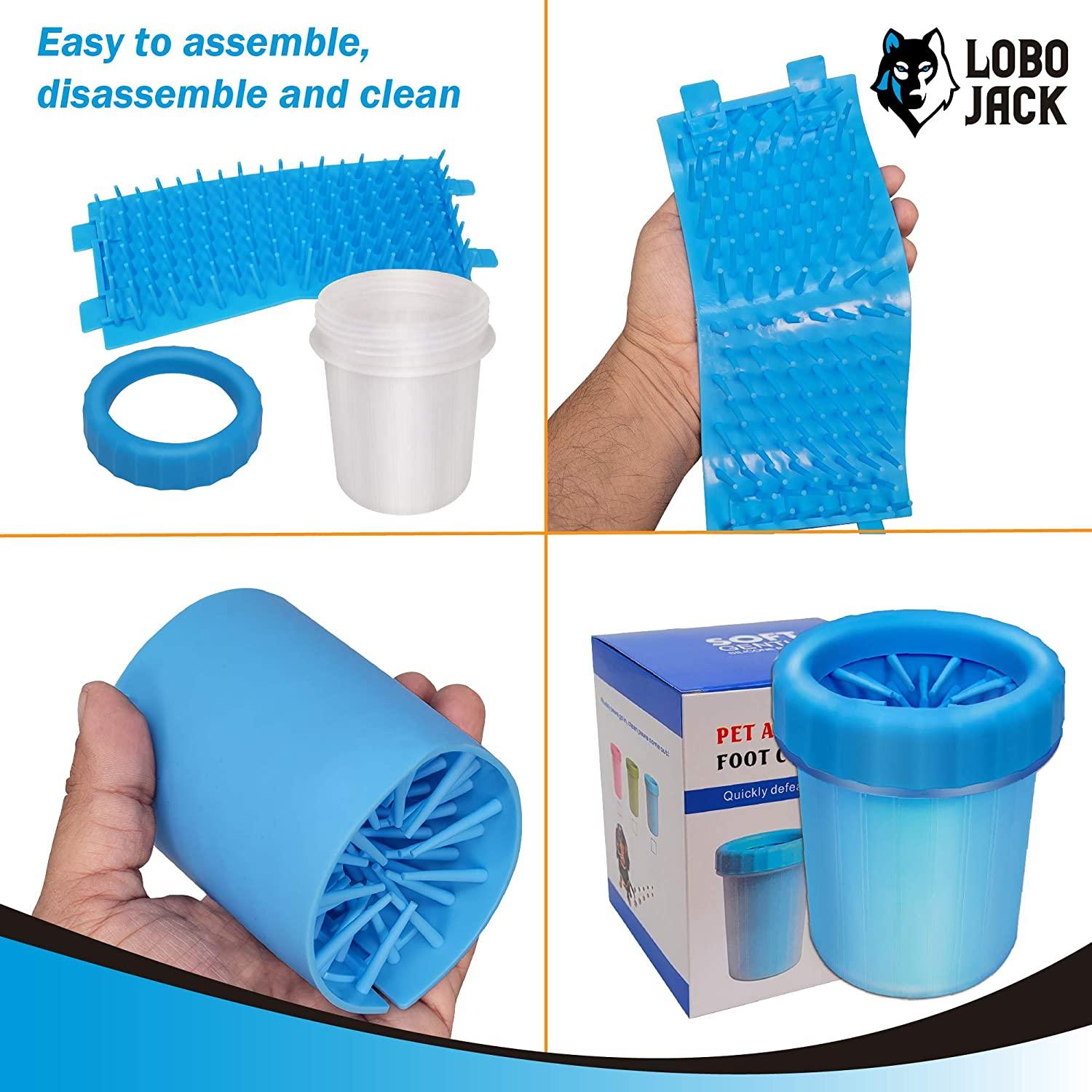 Portable Dog Paw Cleaner - 360 Silicone Washer Cup for Small & Medium ...