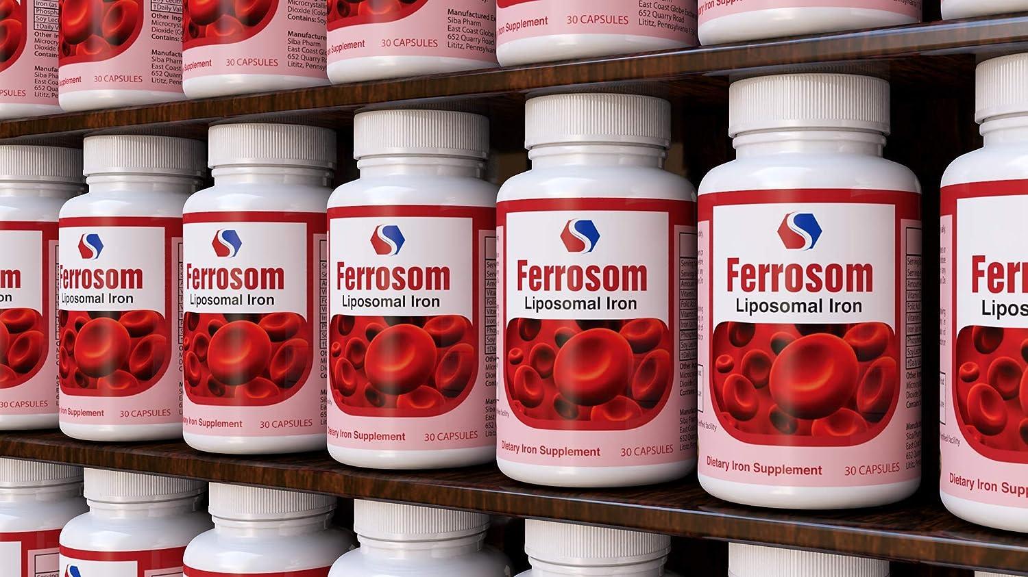 Siba Pharm Liposomal Iron Supplements | Ferrosom Dietary Iron Vitamins ...