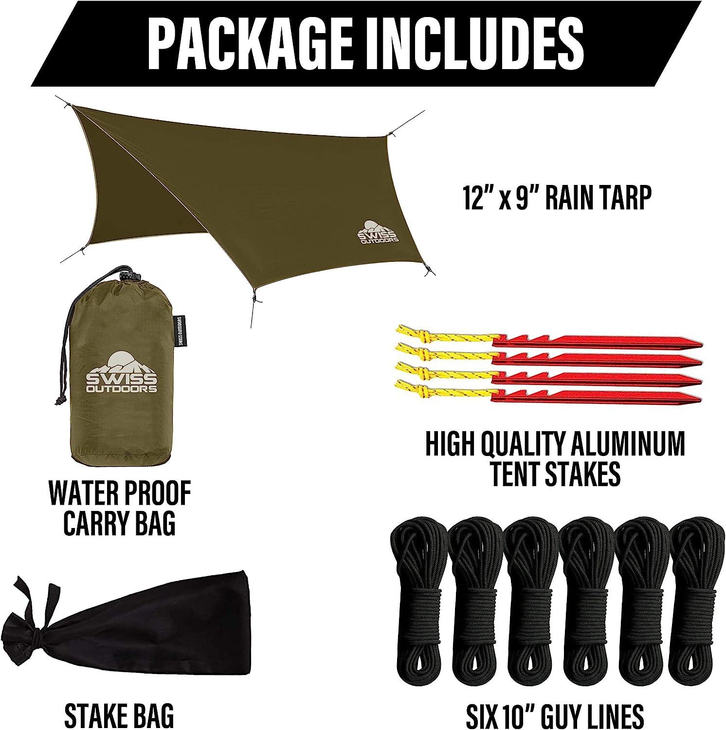 Swiss Outdoors Rain Fly Tarp | Waterproof Tent Shelter Canopy ...