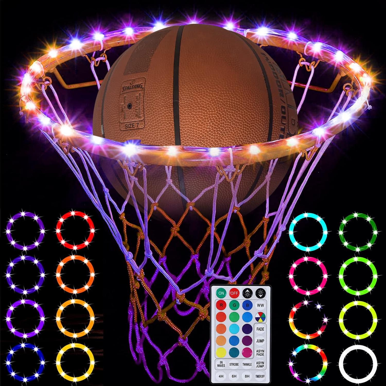 Remote Control LED Basketball Hoop Light | 17 Colors | Waterproof ...