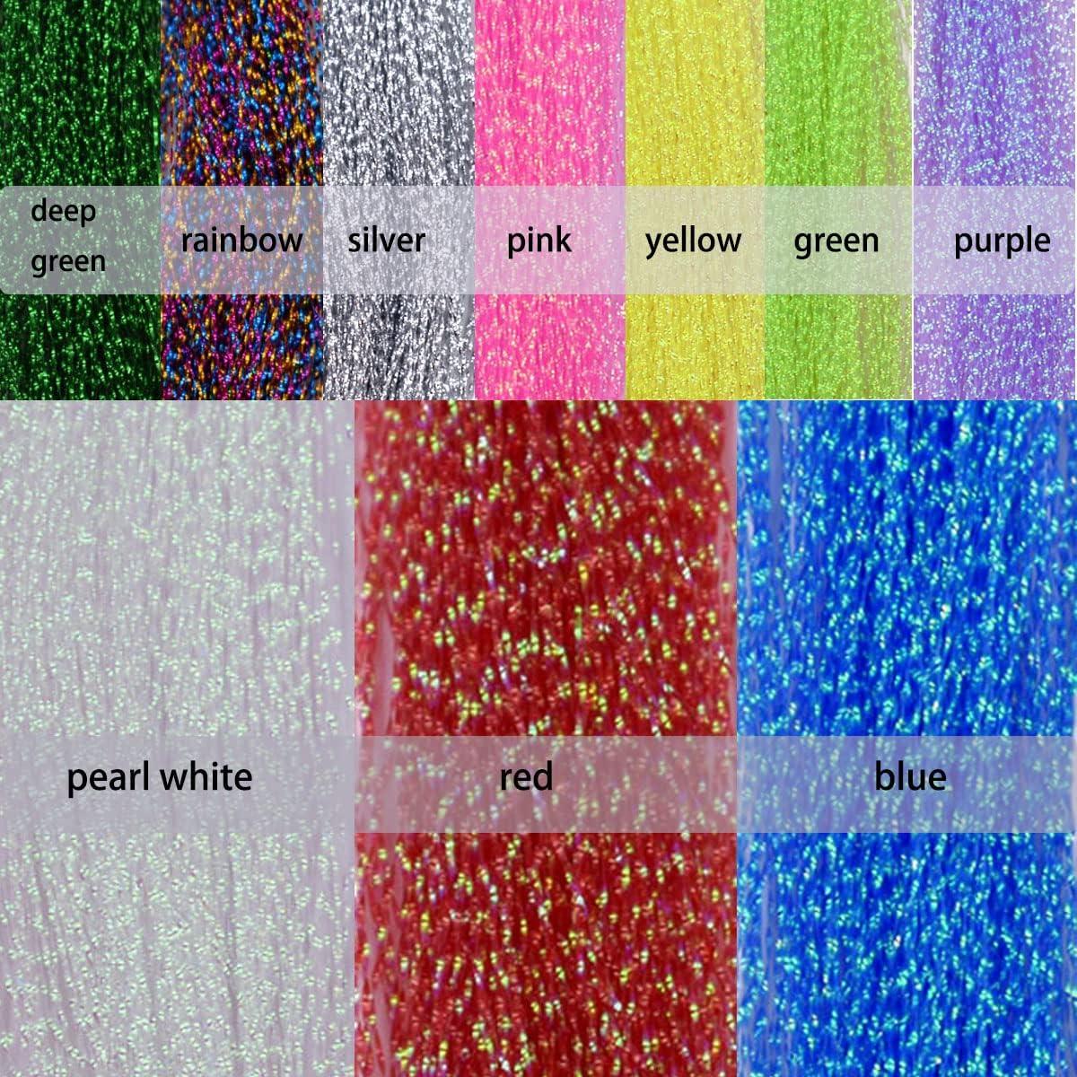 Phecda ProFly 10 Pack Crystal Flash Fly Tying Material - 10 Colors Set ...