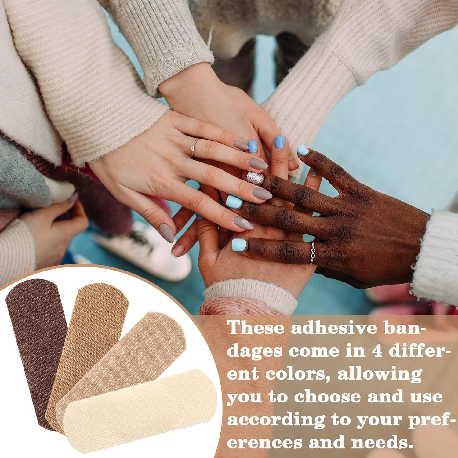 200 Count Skin Tone Flexible Fabric Adhesive Bandages for Wound Care ...