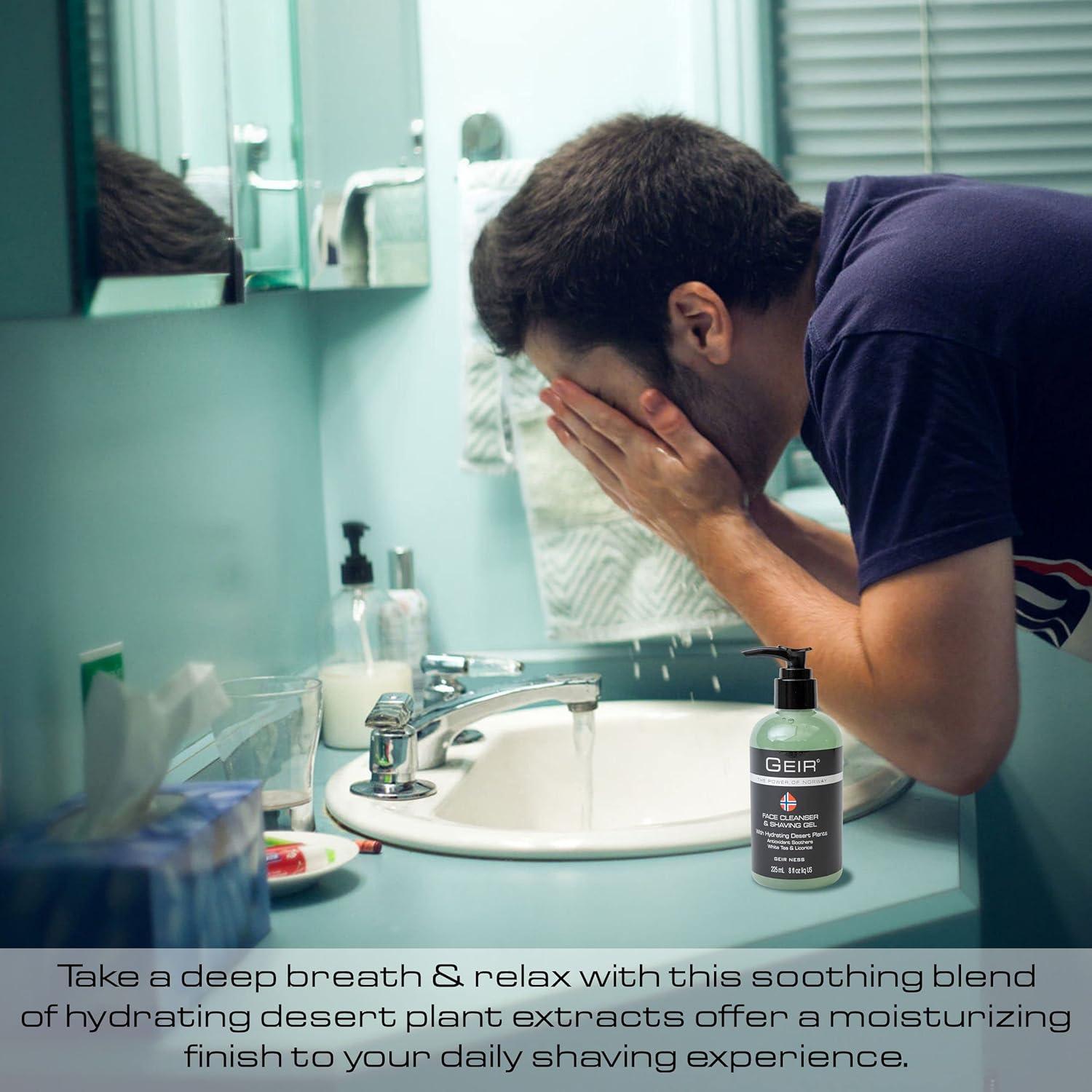 Geir Ness Face Cleanser & Shave Gel for Men | Arctic Algae & Minerals ...