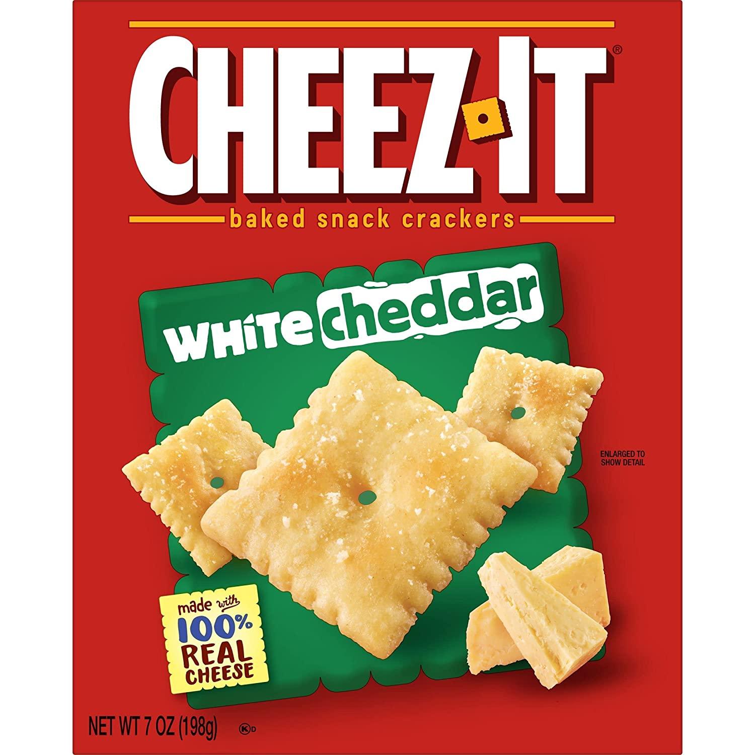 Cheez-It White Cheddar Baked Snack Crackers - 7oz Box for Office and ...