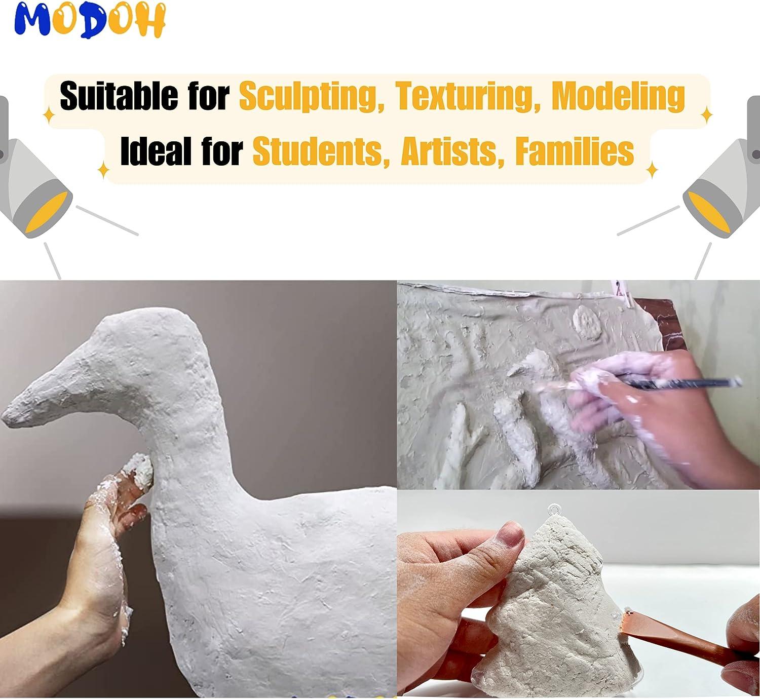 MODOH Paper Mache 3.3 lbs White Clay for Artists and Crafts Projects ...