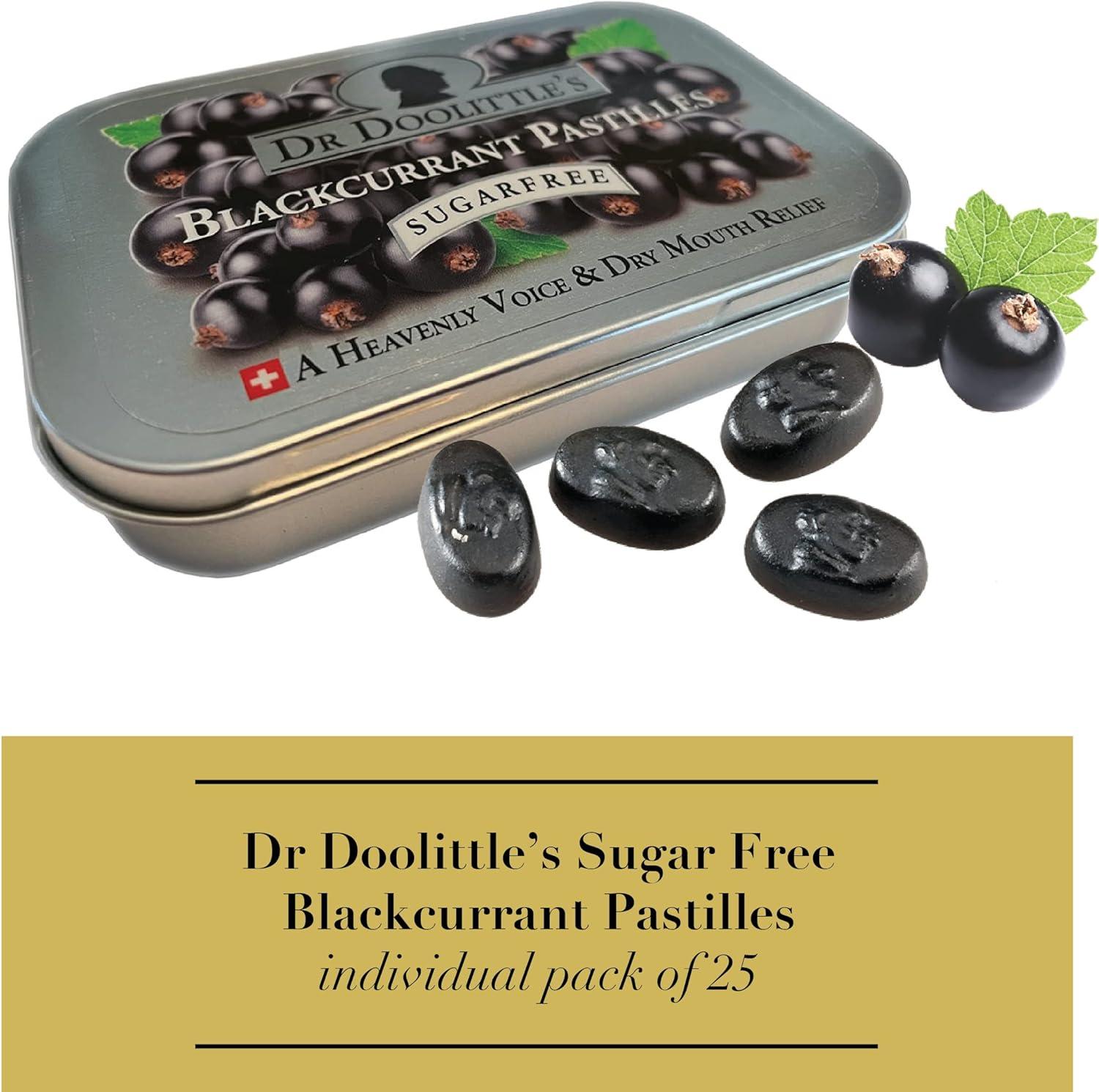 Dr. Doolittle's Classic Soft Blackcurrant Fruit Pastilles for Voice and ...