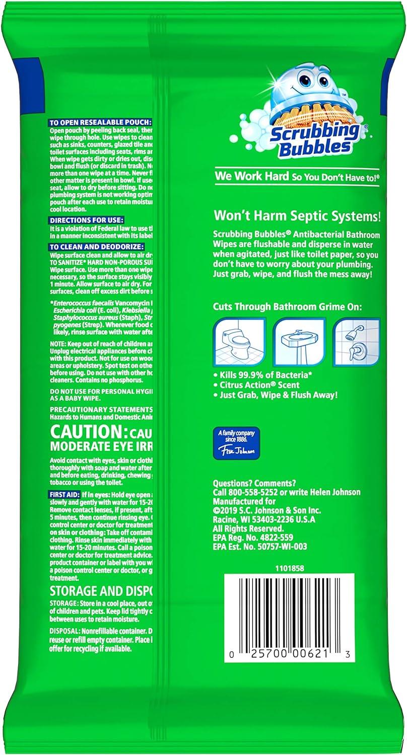 scrubbing bubbles wipes