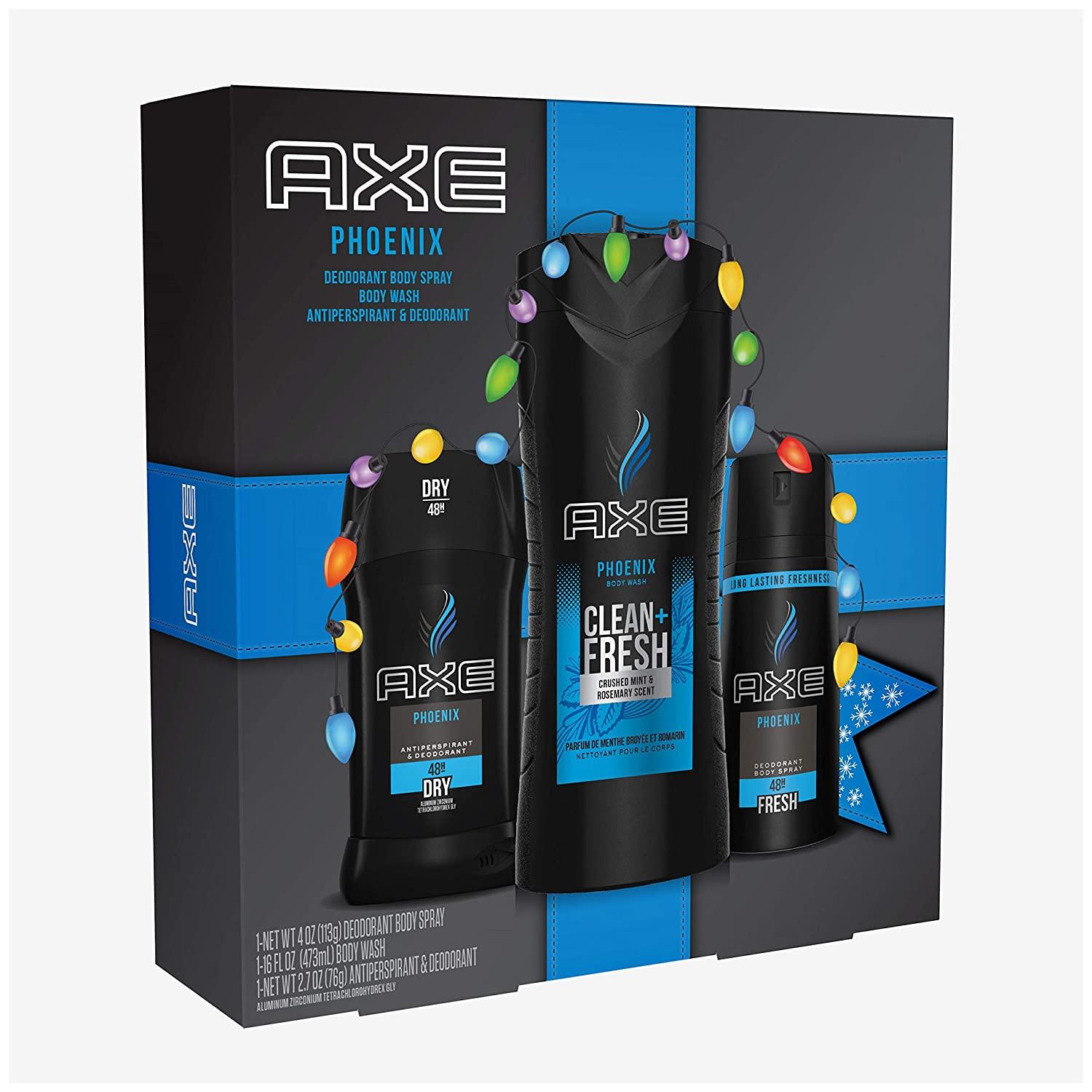 AXE Phoenix Holiday Gift Set - Body Spray, Antiperspirant, Deodorant ...