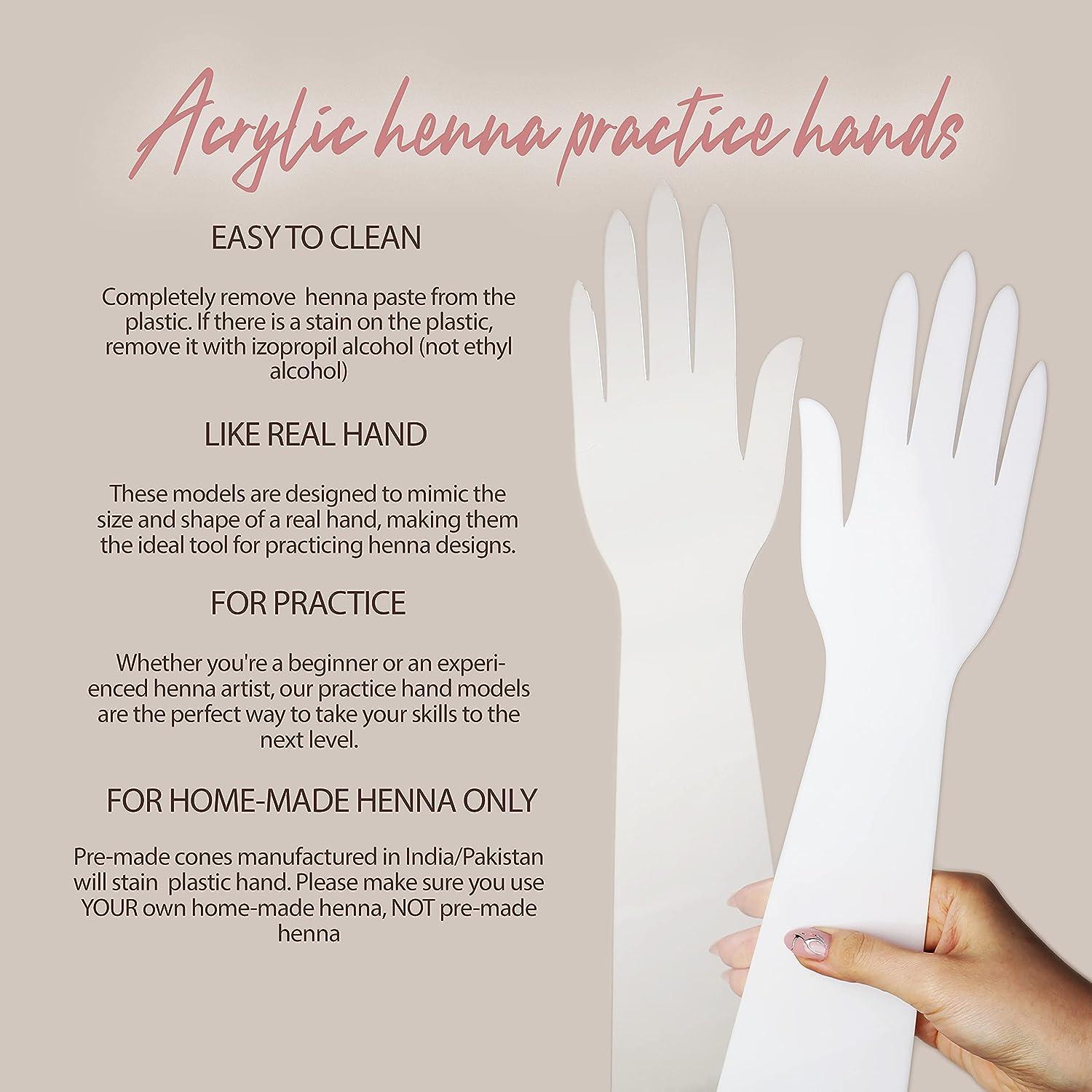 Reusable Henna Hand Template for Homemade Mehendi - Beginner Kit for ...