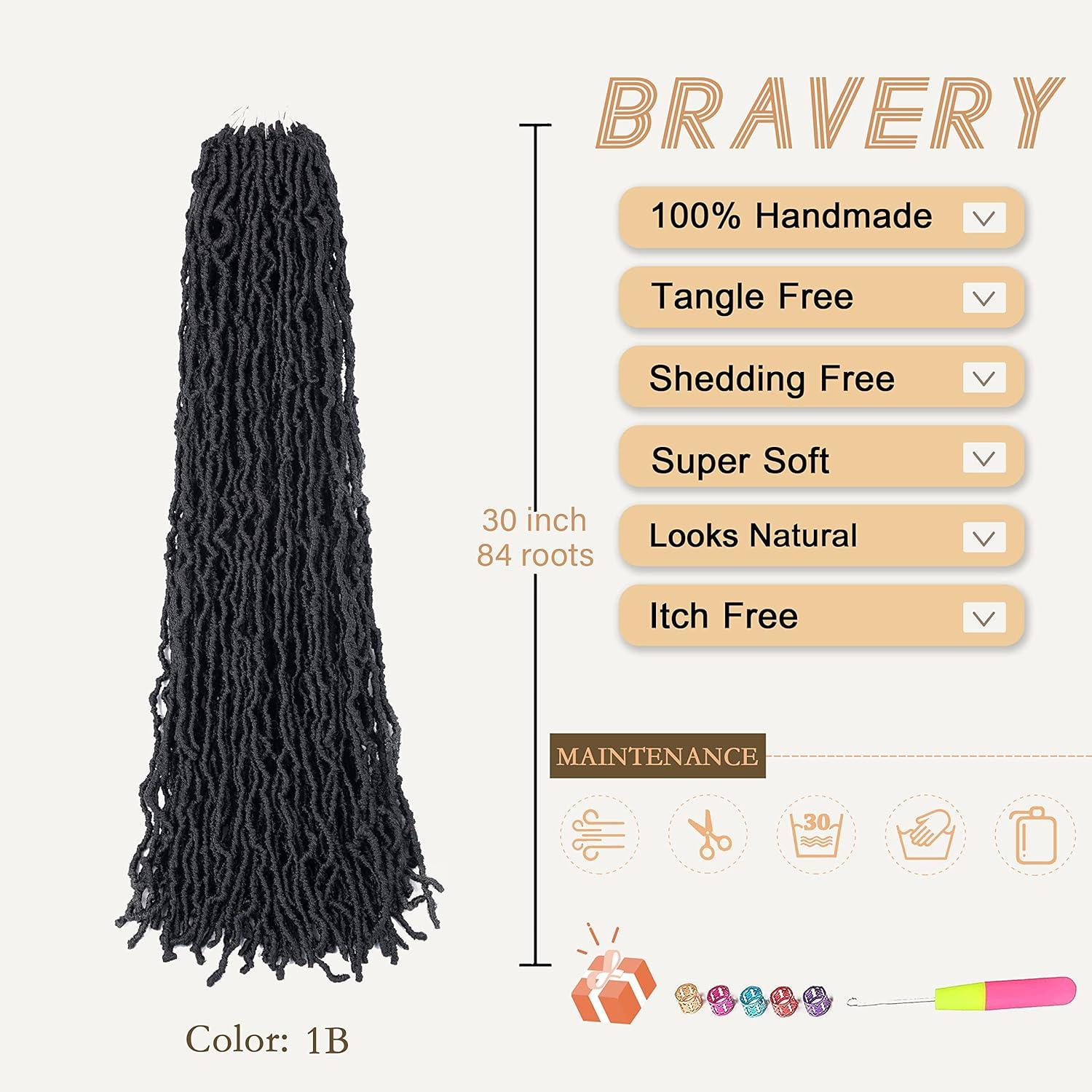 30 Inch Faux Locs Crochet Hair for Black Women - Soft Goddess Locs 7 ...