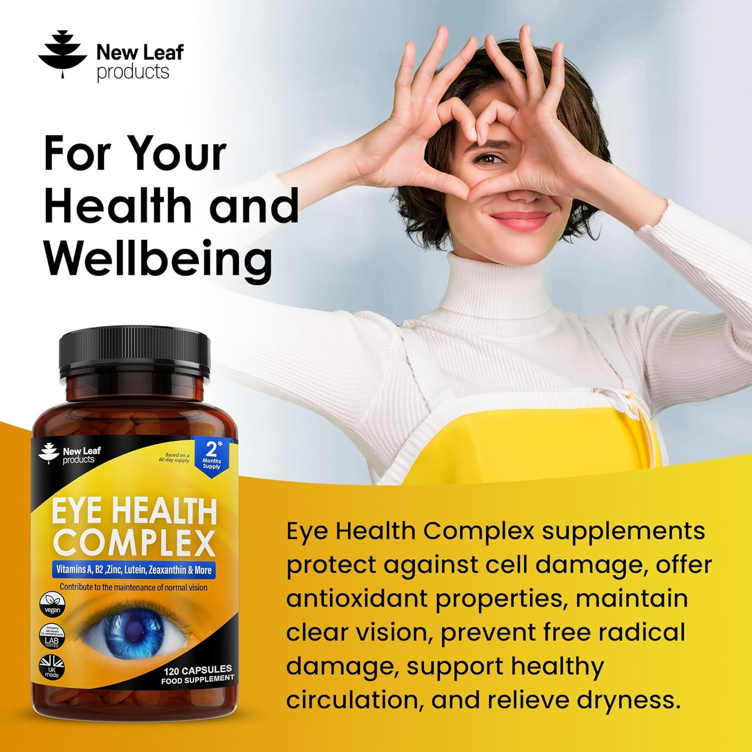 Lutein and Zeaxanthin Supplement for Eye Health with Vitamin A, B2 ...