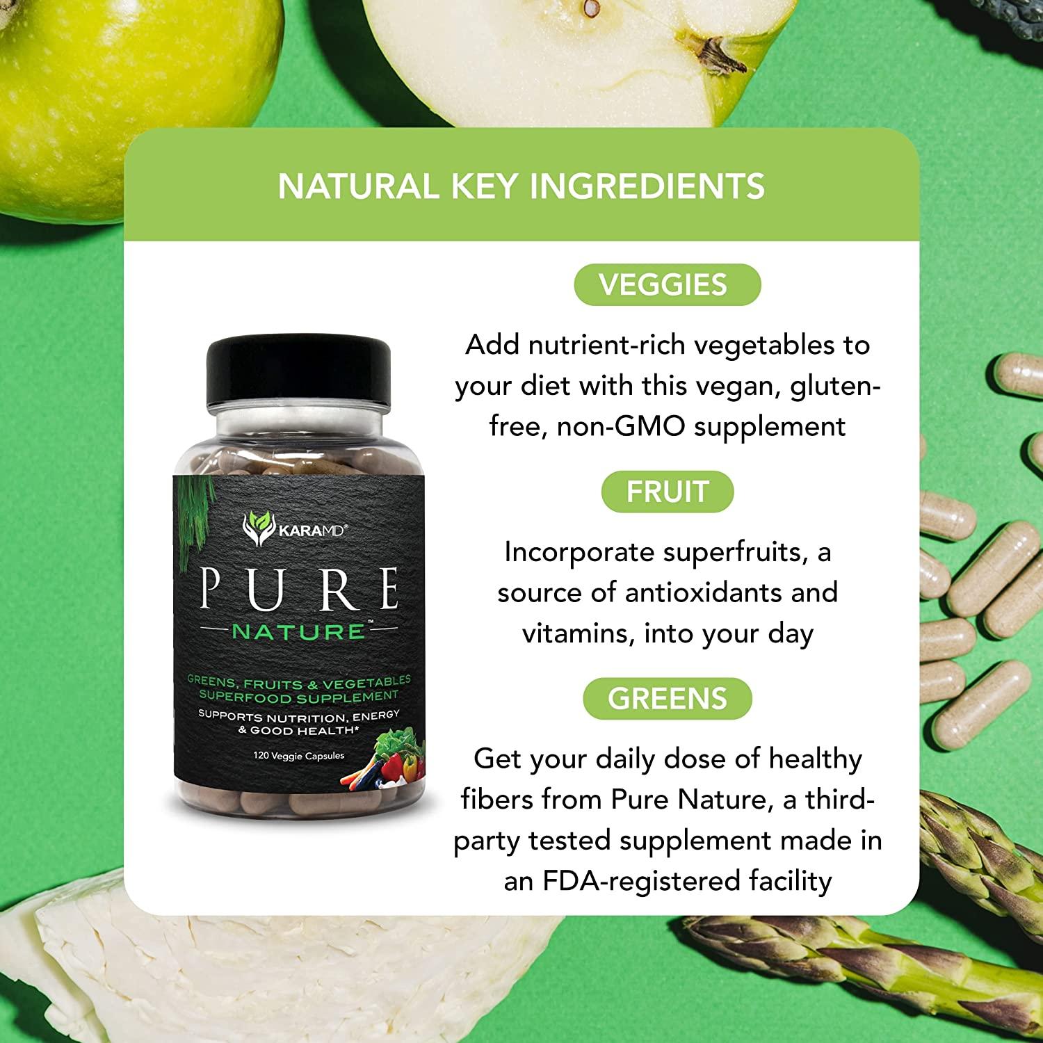 KaraMD Pure Nature Fruit & Veggie Superfood Supplement | Antioxidants ...