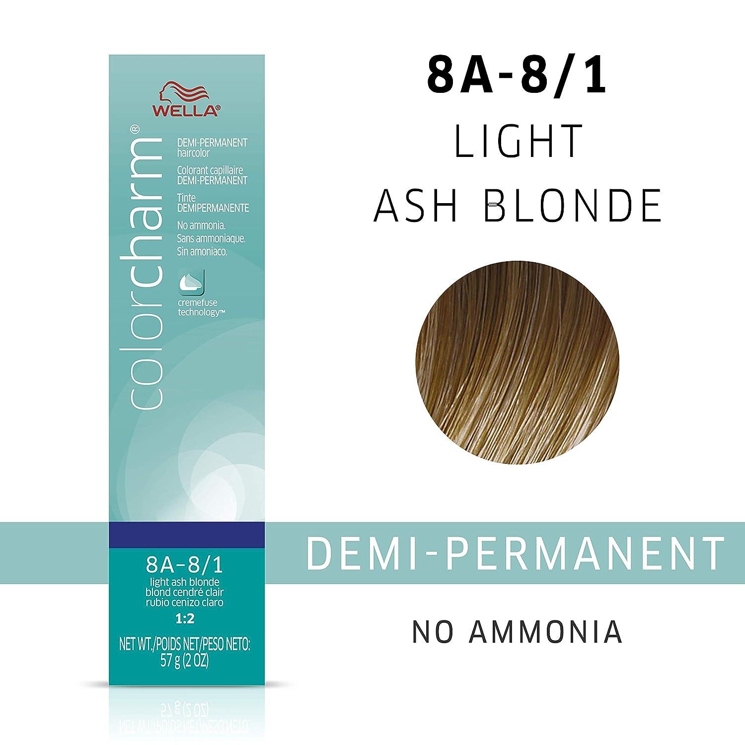 Wella ColorCharm Permanent Gel Haircolor 8A Light Ash Blonde - Gray ...