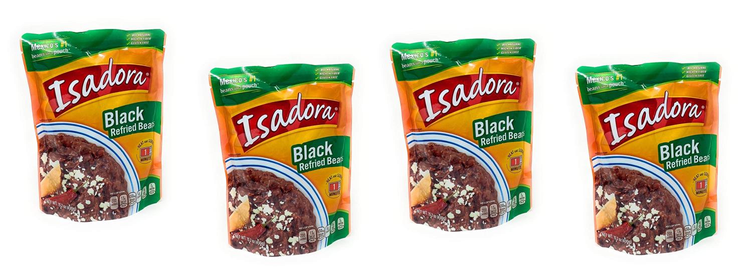 Isadora Black Refried Beans - Pack of 4 | Premium Quality Beans | Buy ...