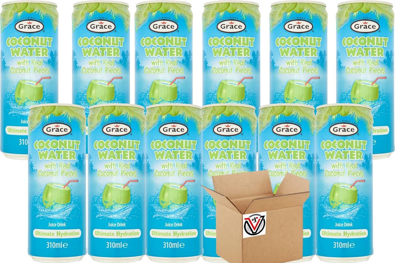 Grace Coconut Water Juice Drink with Real Coconut Pieces 310ml | Pick ...