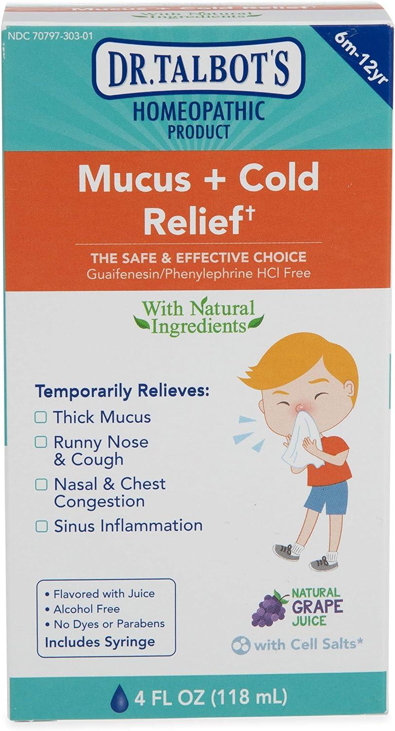 Dr. Talbot's Mucus + Cold Relief Liquid Medicine for Children - Natural ...