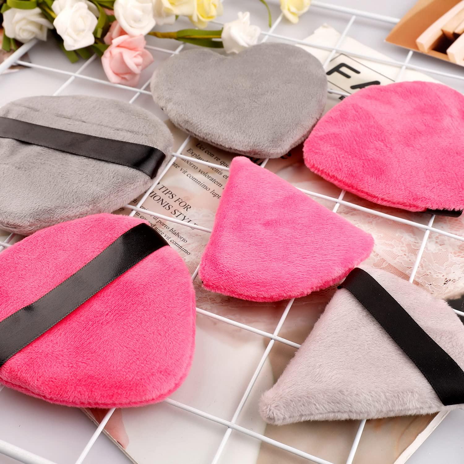 6-Piece Big Velour Makeup Puff Set for Face & Body - Powder Puffs for ...