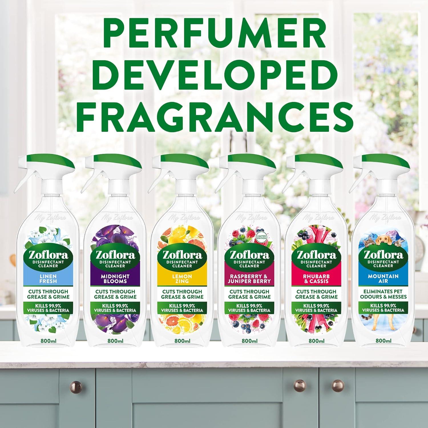 Zoflora Rhubarb & Cassis 800ml Multipurpose Disinfectant Cleaner ...