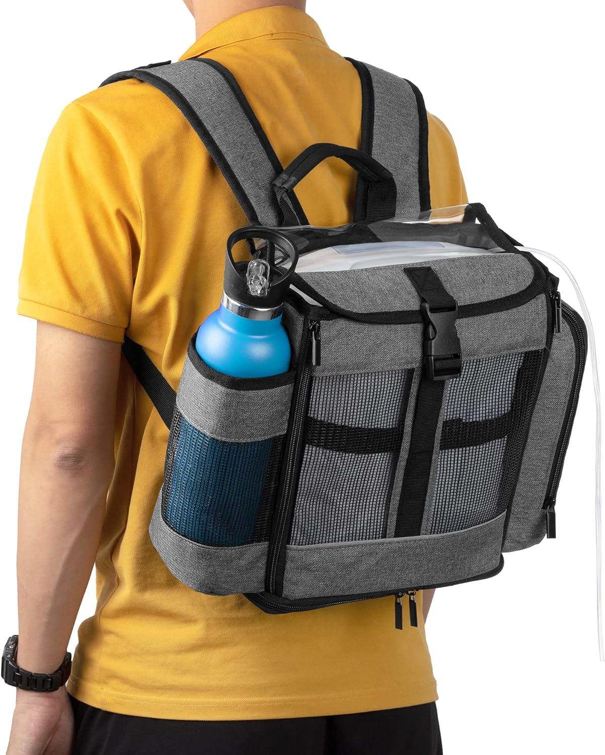 CURMIO Portable Oxygen Concentrator Backpack - Gray Travel Bag for ...