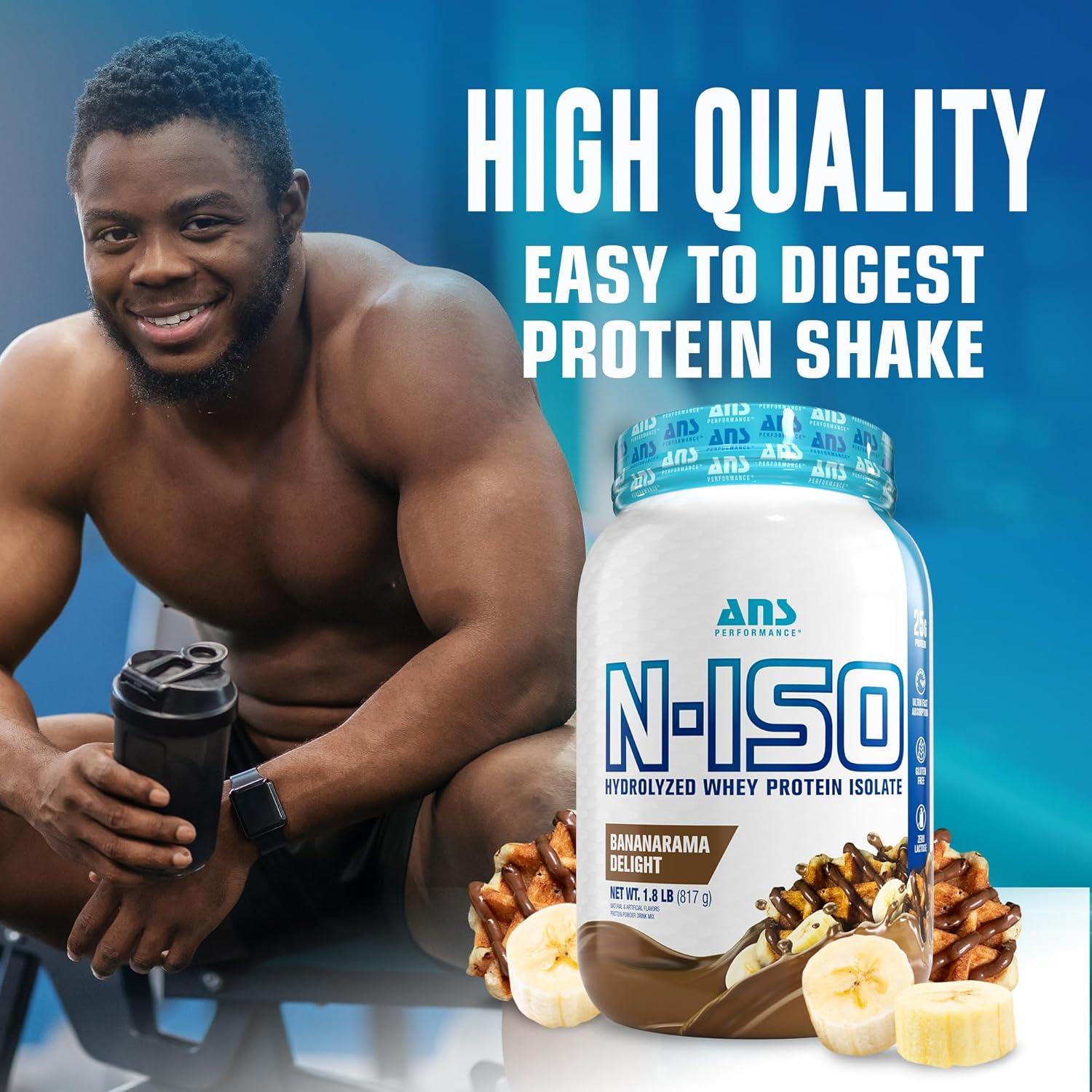 ANS Performance 100% Pure Hydrolyzed Whey Isolate Protein + BCAAs - 25g ...