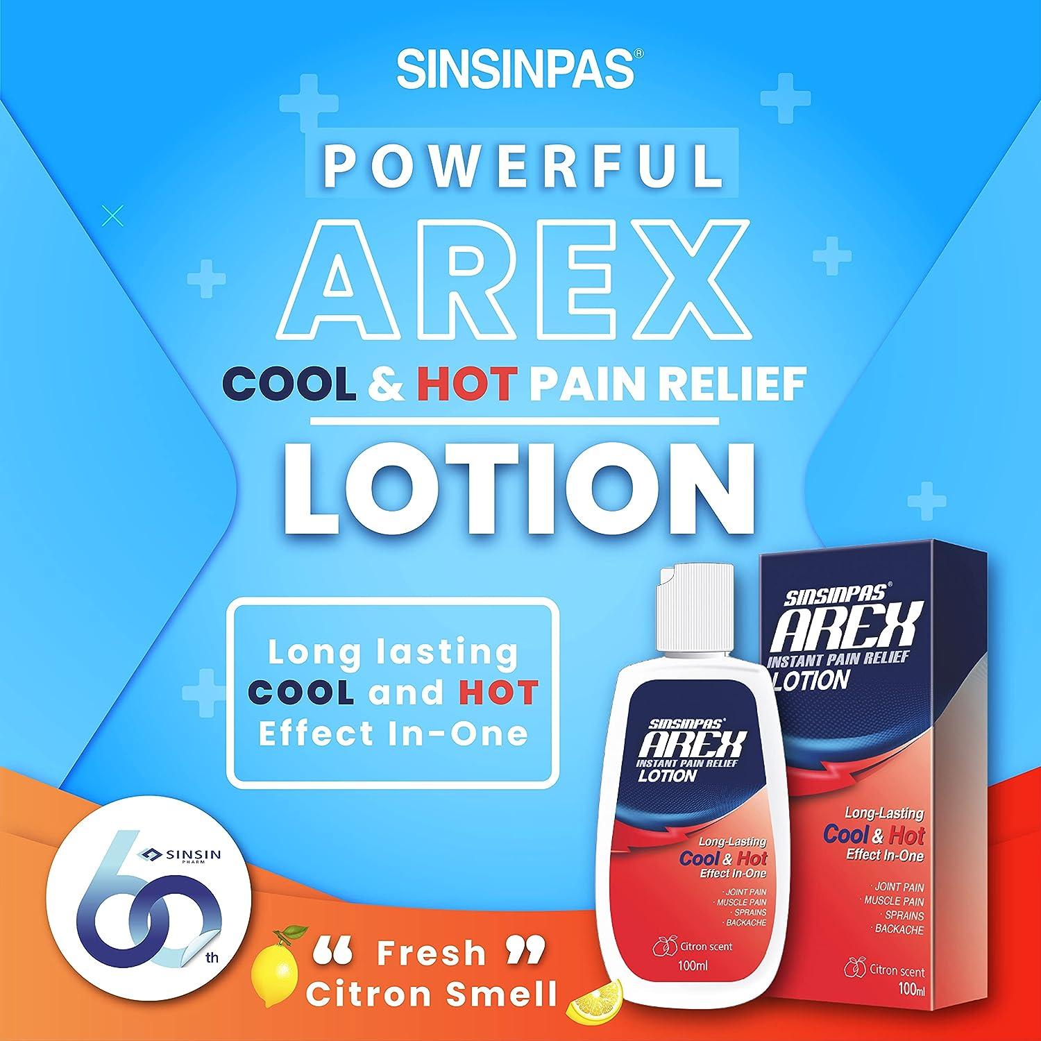 SINSINPAS Arex Cool & Hot Dual Pain Relieving Lotion 3.4 oz - Fast ...