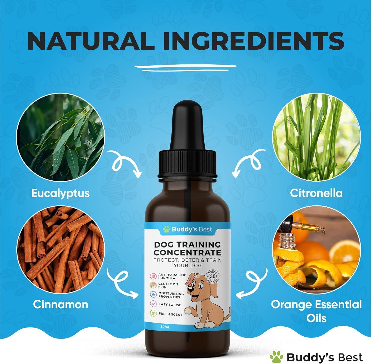 BUDDY'S BEST Dog Training Repellent Spray Concentrate | Makes 30 Litres ...