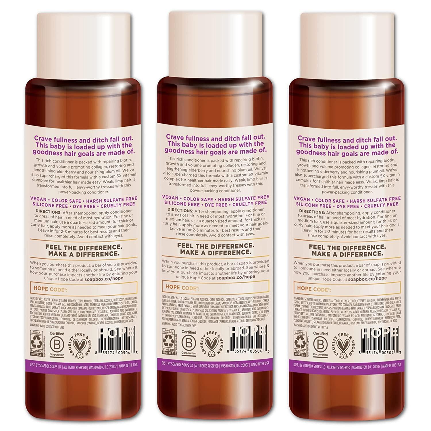 Volumizing Biotin & Superfruit Conditioner - 16oz (Pack of 3) | Vegan ...
