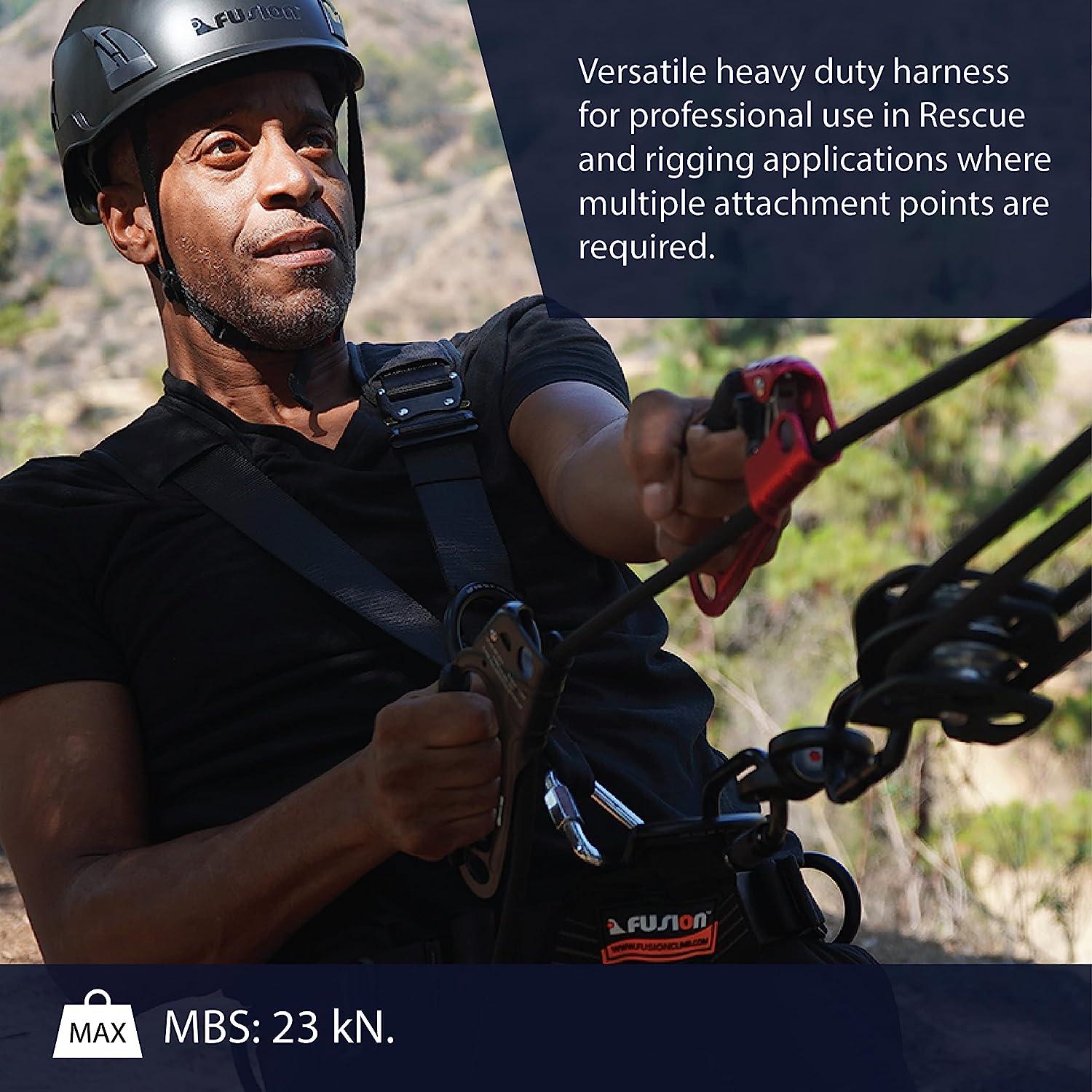 Fusion Climb Tac Rescue Tactical Full Body EVA Padded Zipline Harness ...