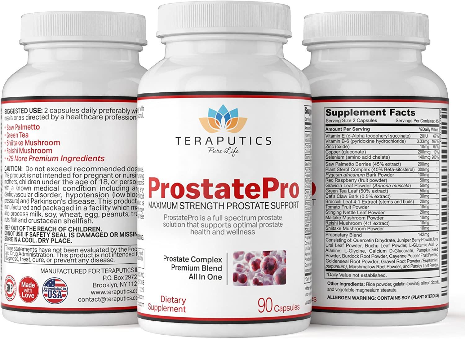 ProstatePro - Saw Palmetto Prostate Health Supplement for Men | Non GMO ...