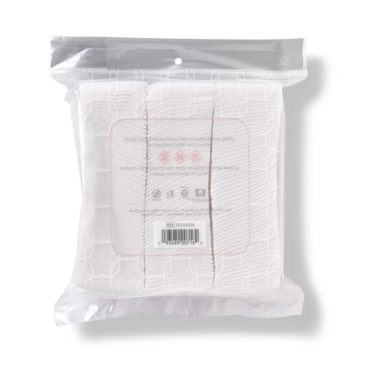 Simply Soft Premium Cotton Pads - 100% Natural, Lint-Free ...