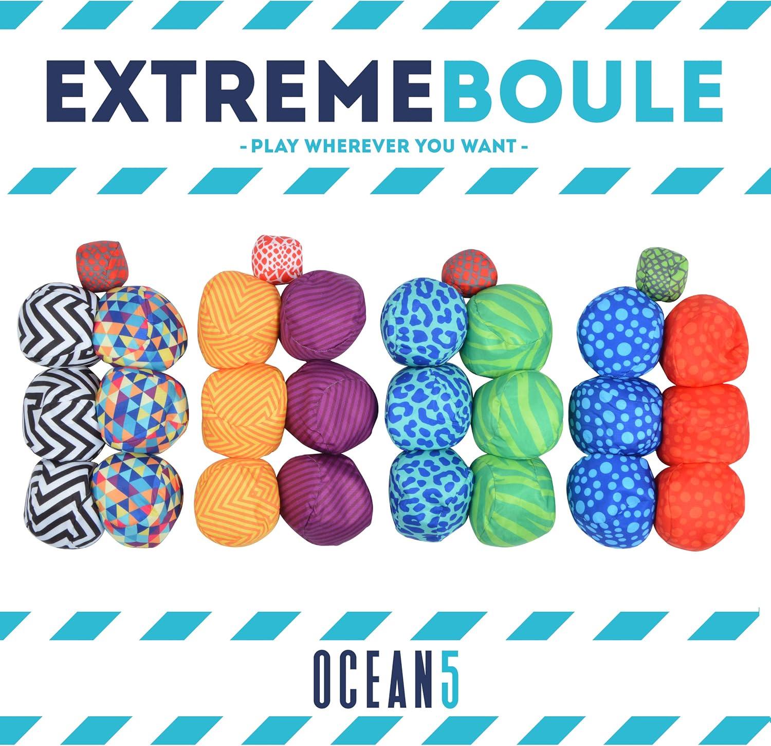 Ocean 5 Boules Soft Set Colorful Street Boccia & Cross Country Petanque ...