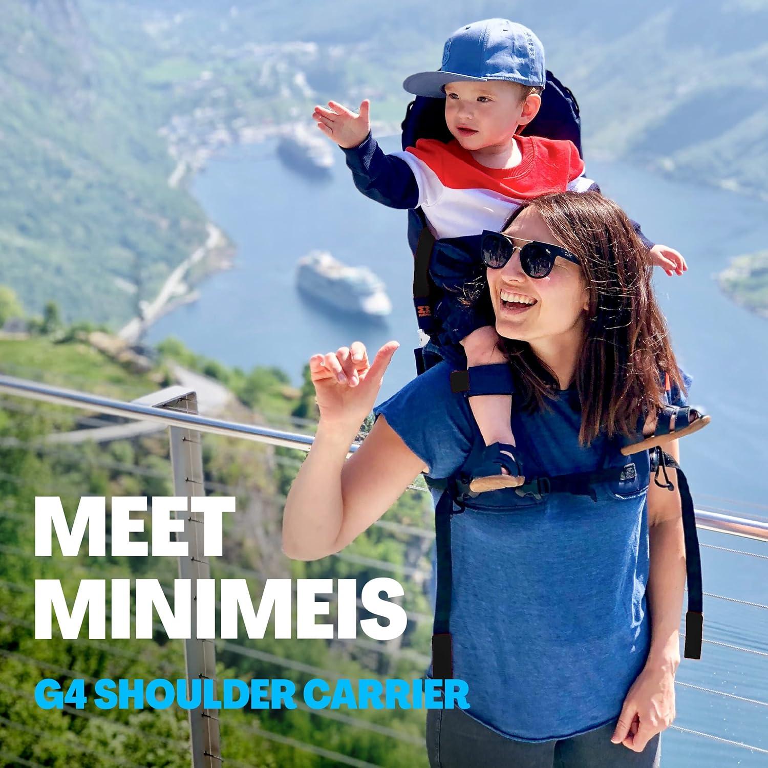MiniMeis G4 Baby Shoulder Carrier - Foldable Child Carrier with Back ...