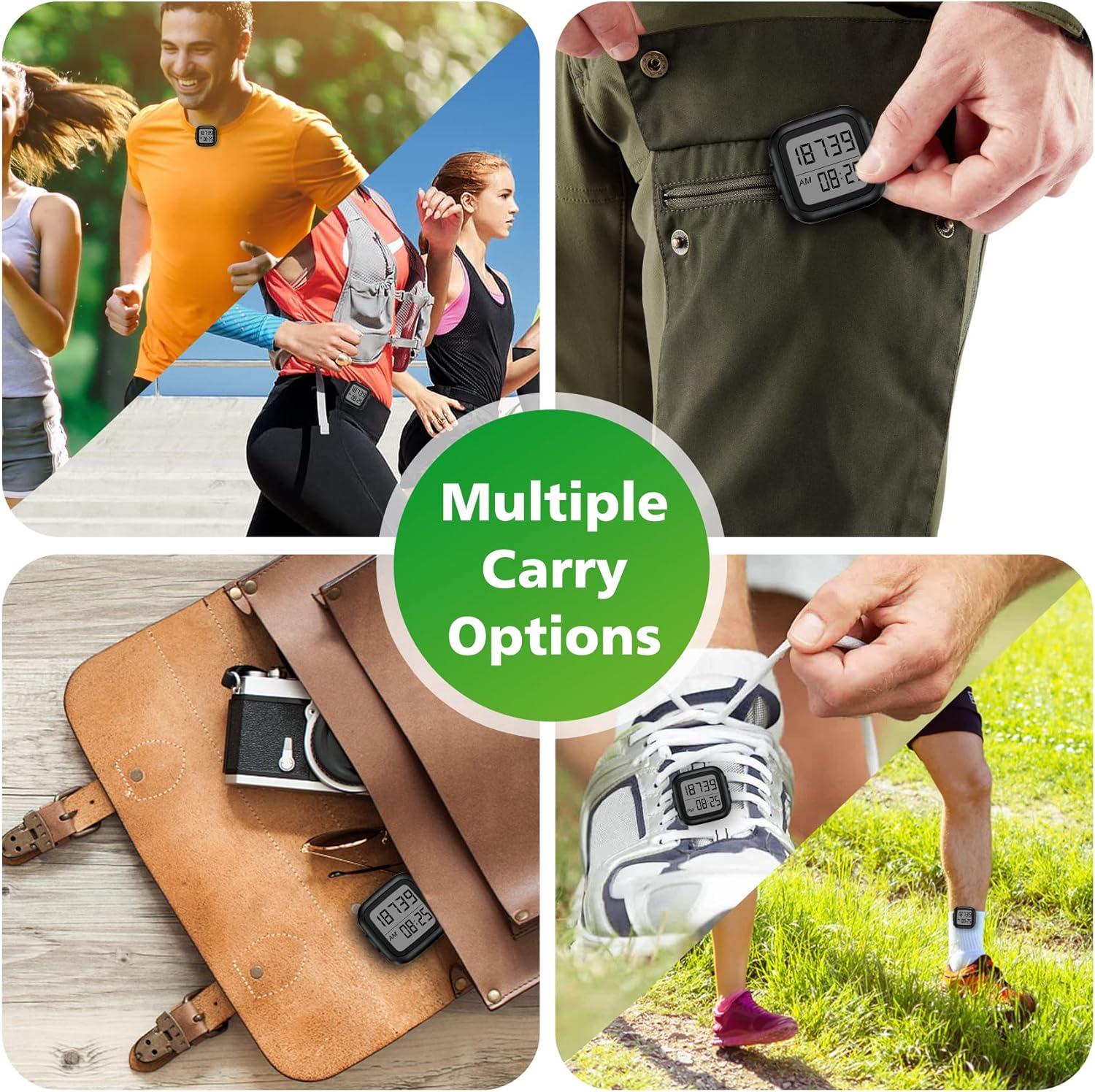 3D Pedometer for Walking - Step Counter with Large Display and ...