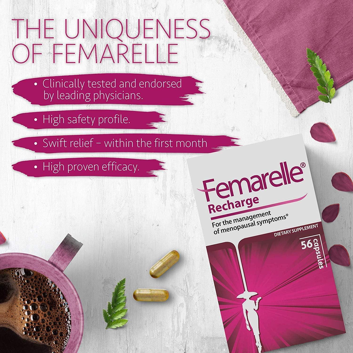 Femarelle Recharge - Non Hormonal Menopause Supplements - 1 Month ...