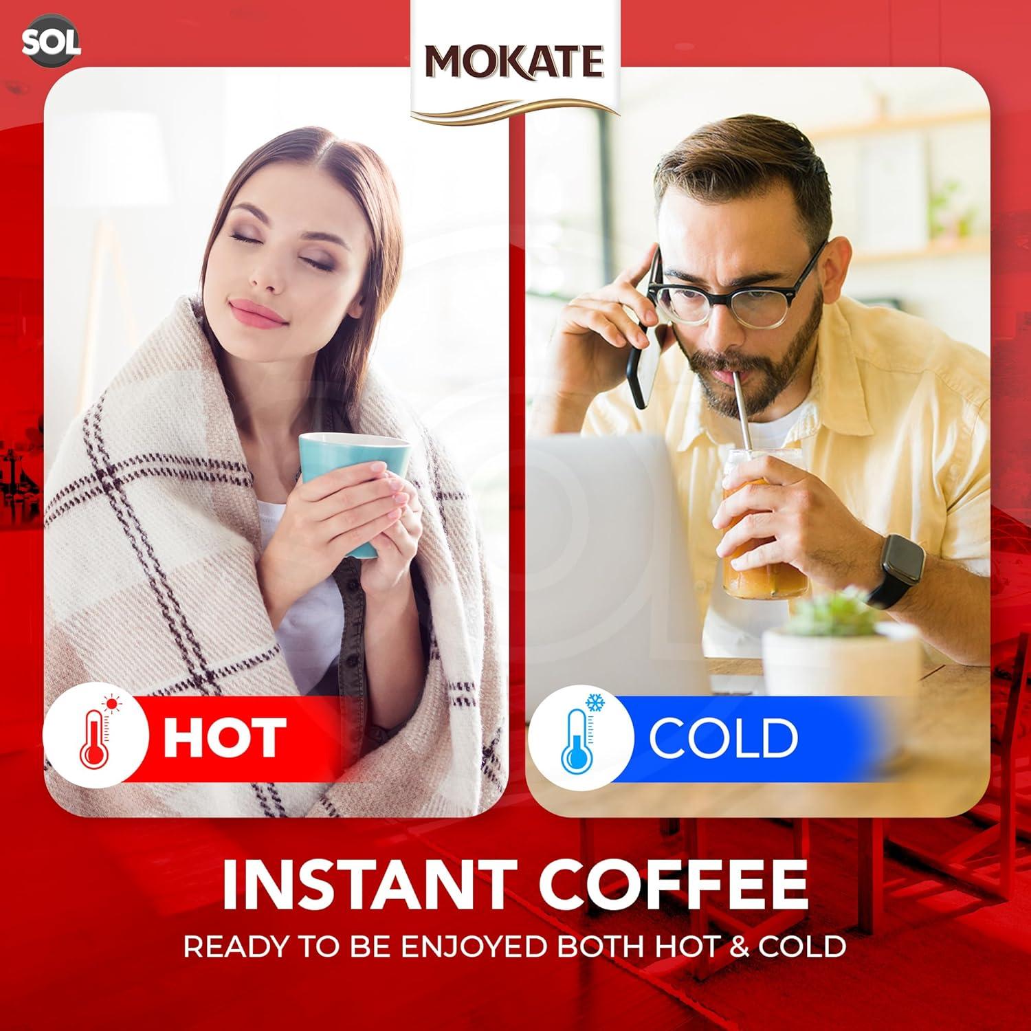 SOL 120pk (12 x 10pk) Mokate Coffee Sachets Cappuccino Classic Sachet Coffee Sticks Instant ...