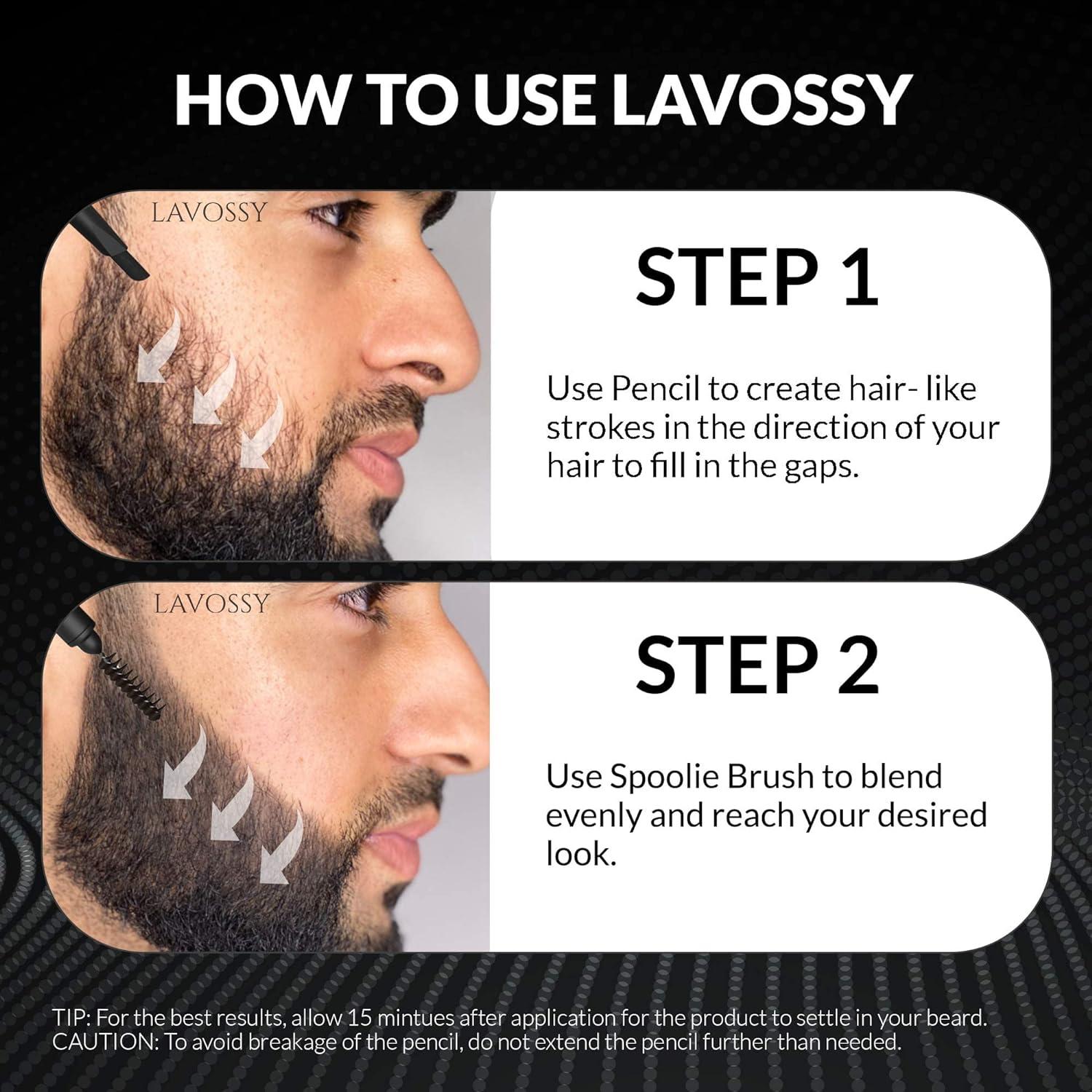 Buy Lavossy Bartf llerstift - Waterproof Beard Pencil for Men | Fill ...